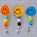 Retro Stoney Clover Inspired Beaded Smiley Face Badge Reels - Etsy