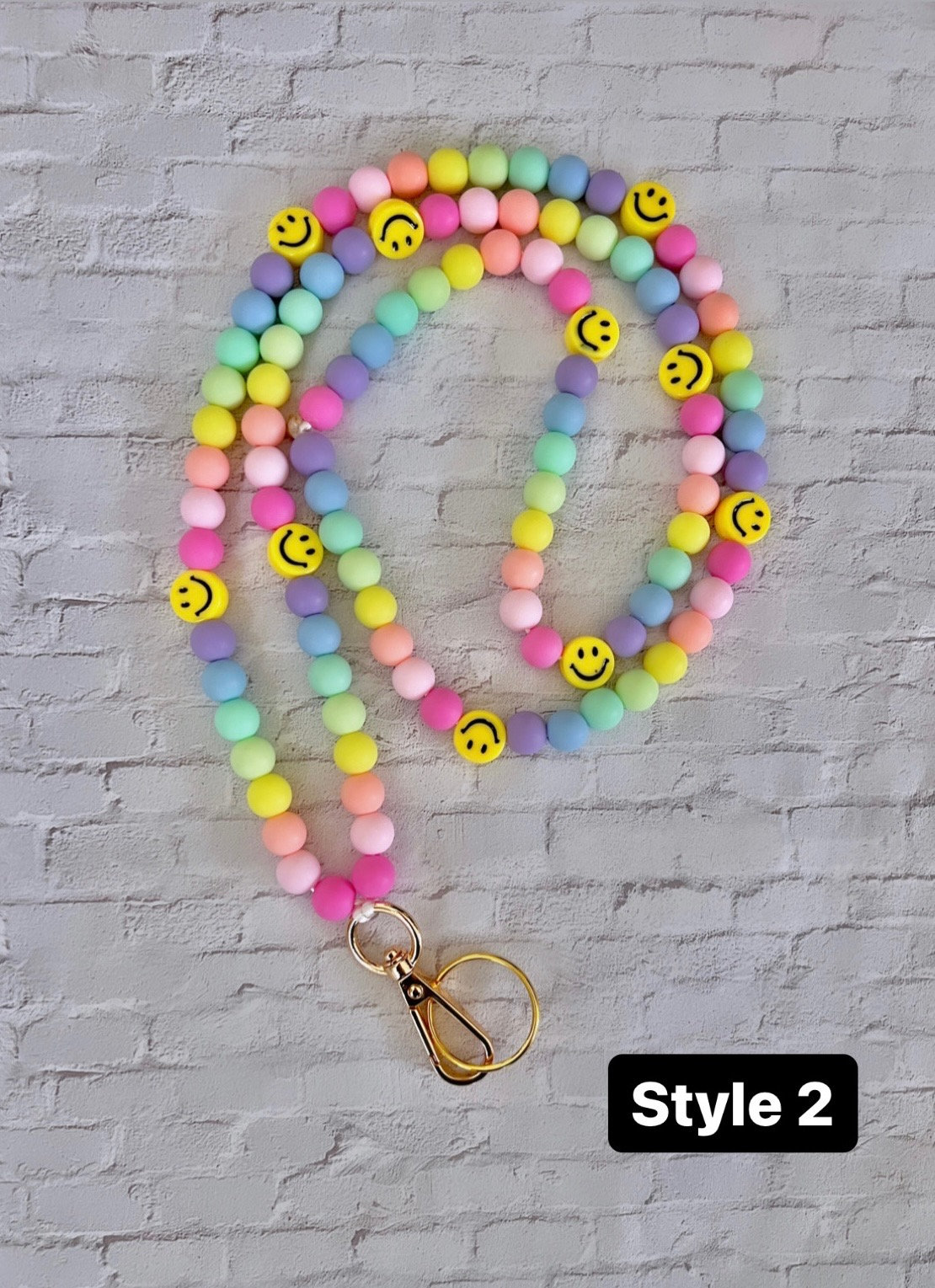 Custom Rainbow Smiley Teacher Lanyards - Etsy