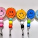 Retro Stoney Clover Inspired Beaded Smiley Face Badge Reels - Etsy