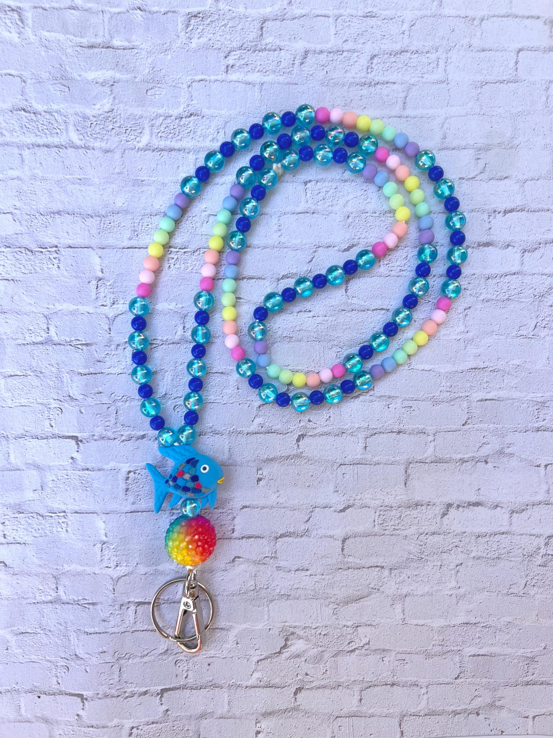 Rainbow Fish Lanyard - Etsy