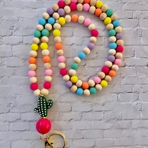 Retro & Boho Colorful Cactus Lanyards - Etsy