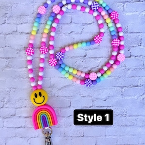 Retro Rainbow Teacher Lanyards - Etsy