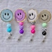 Retro Stoney Clover Inspired Beaded Smiley Face Badge Reels - Etsy