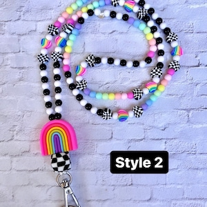 Retro Rainbow Teacher Lanyards - Etsy