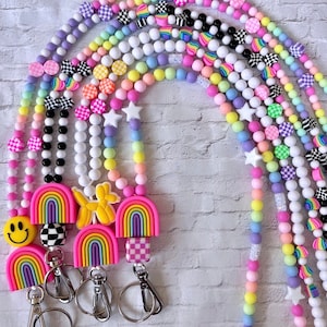 Retro Rainbow Teacher Lanyards - Etsy