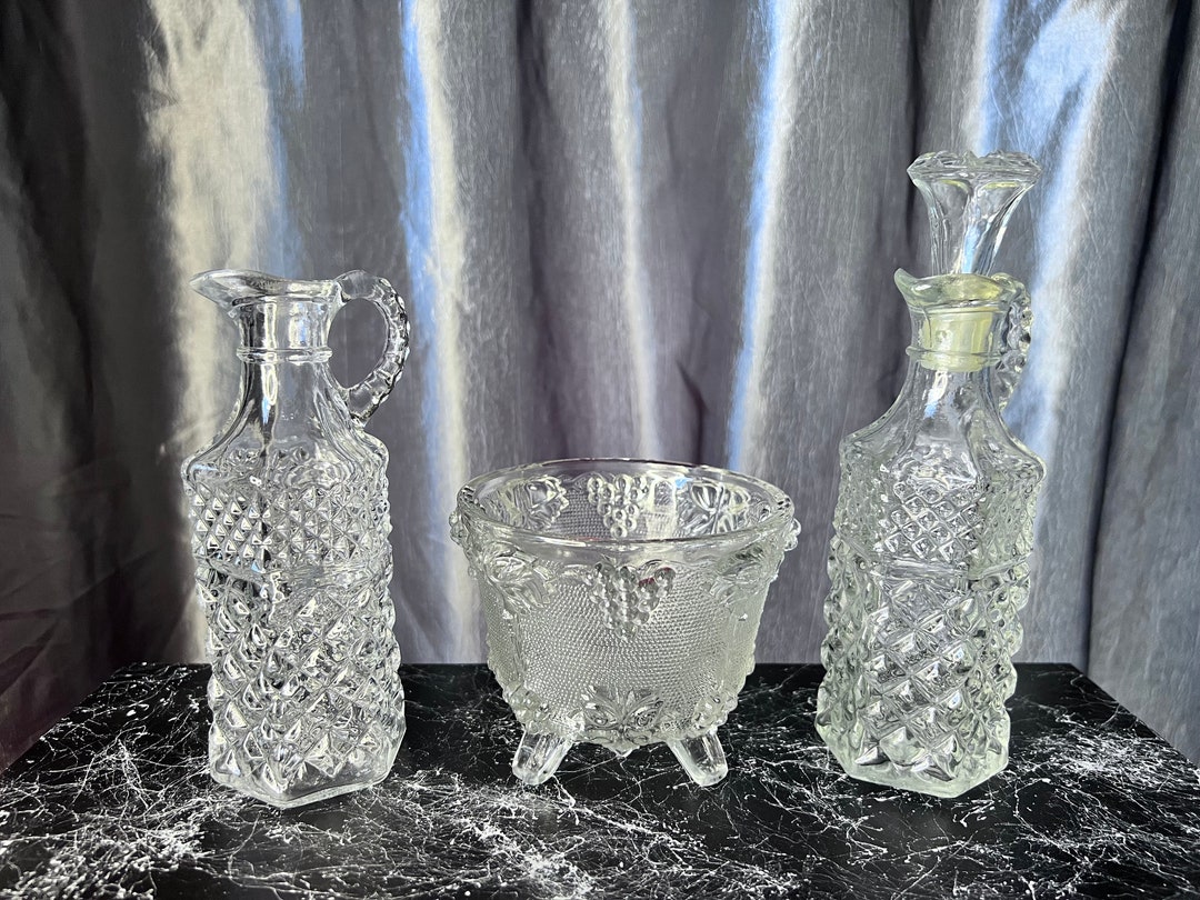 1950s 3 Pc Crystal Serving Set - Etsy