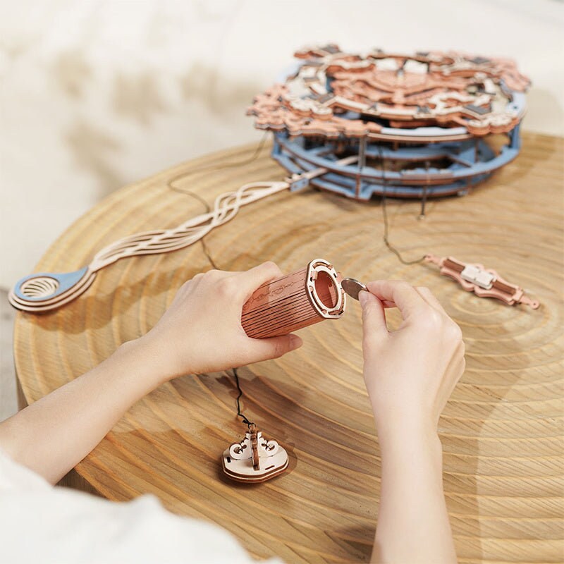 3d Wooden Puzzle Wall Clock Model Set - Etsy