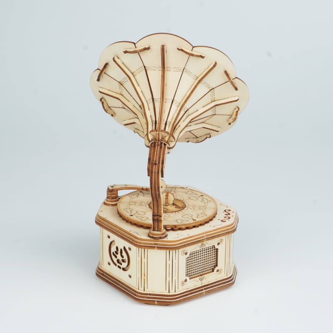 Diy Gramophone 3d Wooden Puzzle Model Building Kit - Etsy