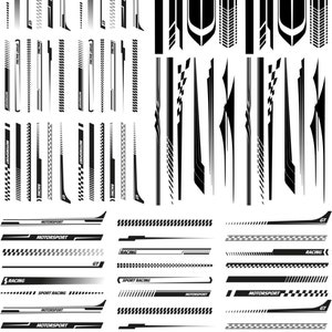 White Toner Racing Stripe Decals 1/64 - Etsy