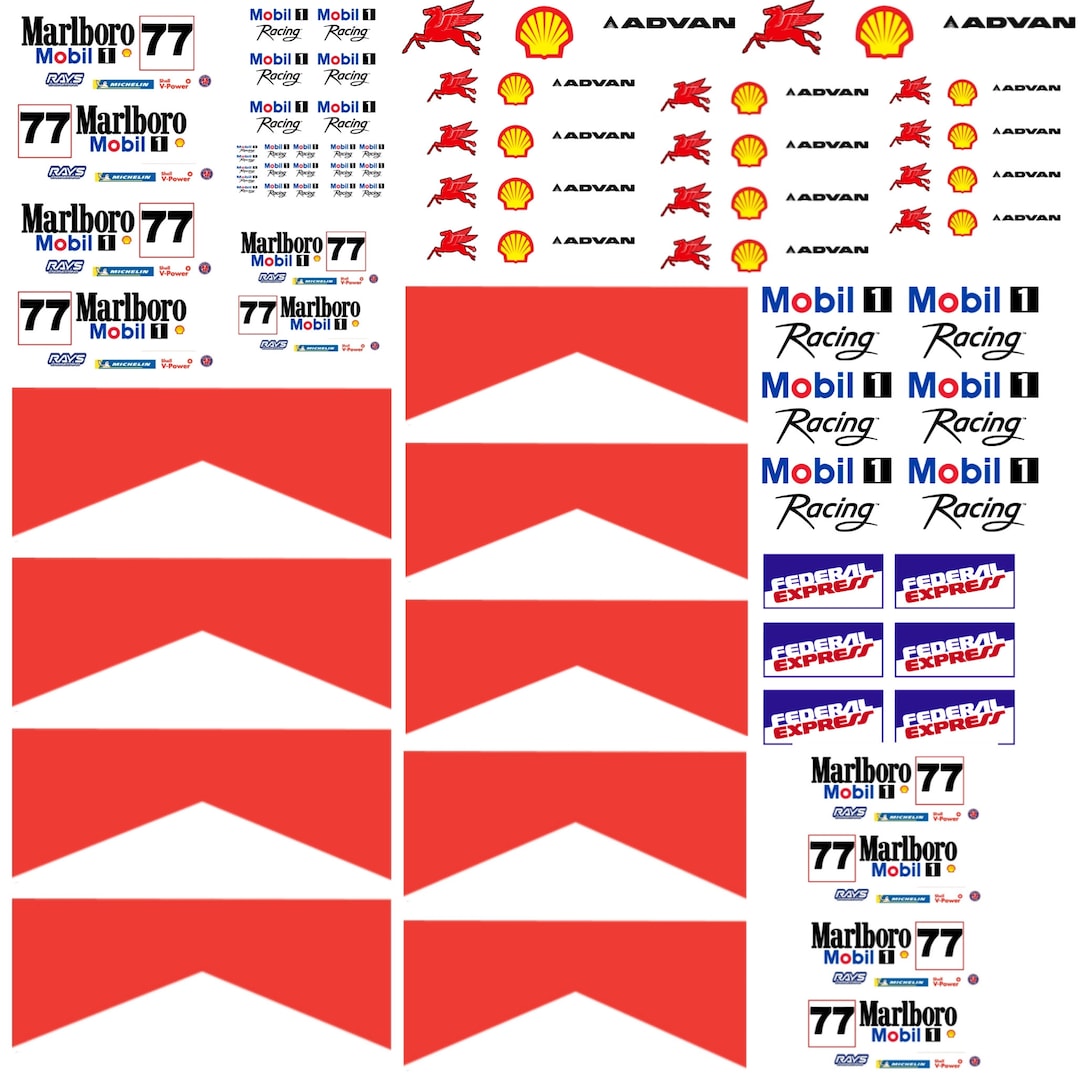 Marlboro Racing 1:64 Scale Wateralide Decal - Etsy