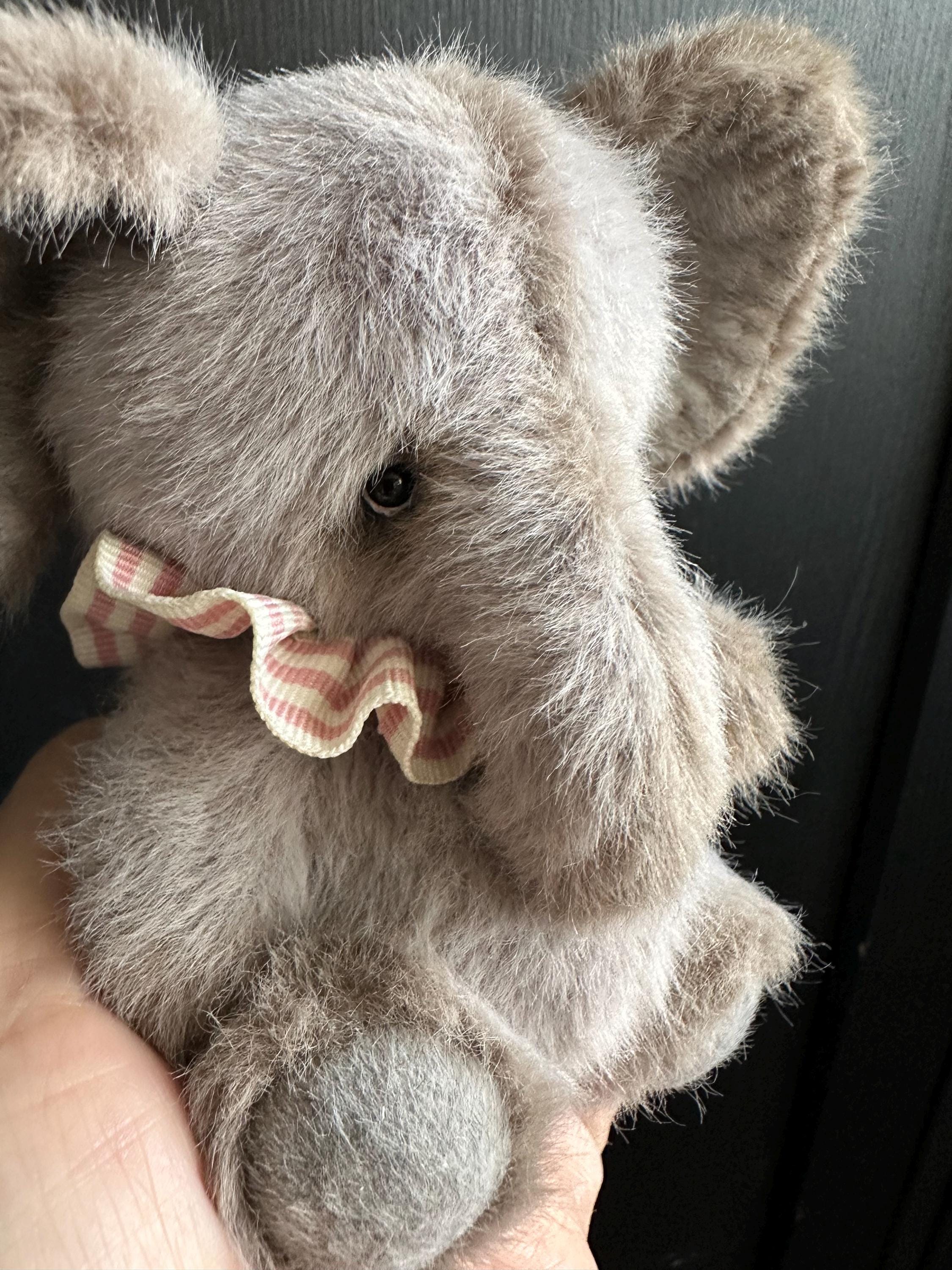 Teddy Elephant Grey 14 Cm Handmade - Etsy