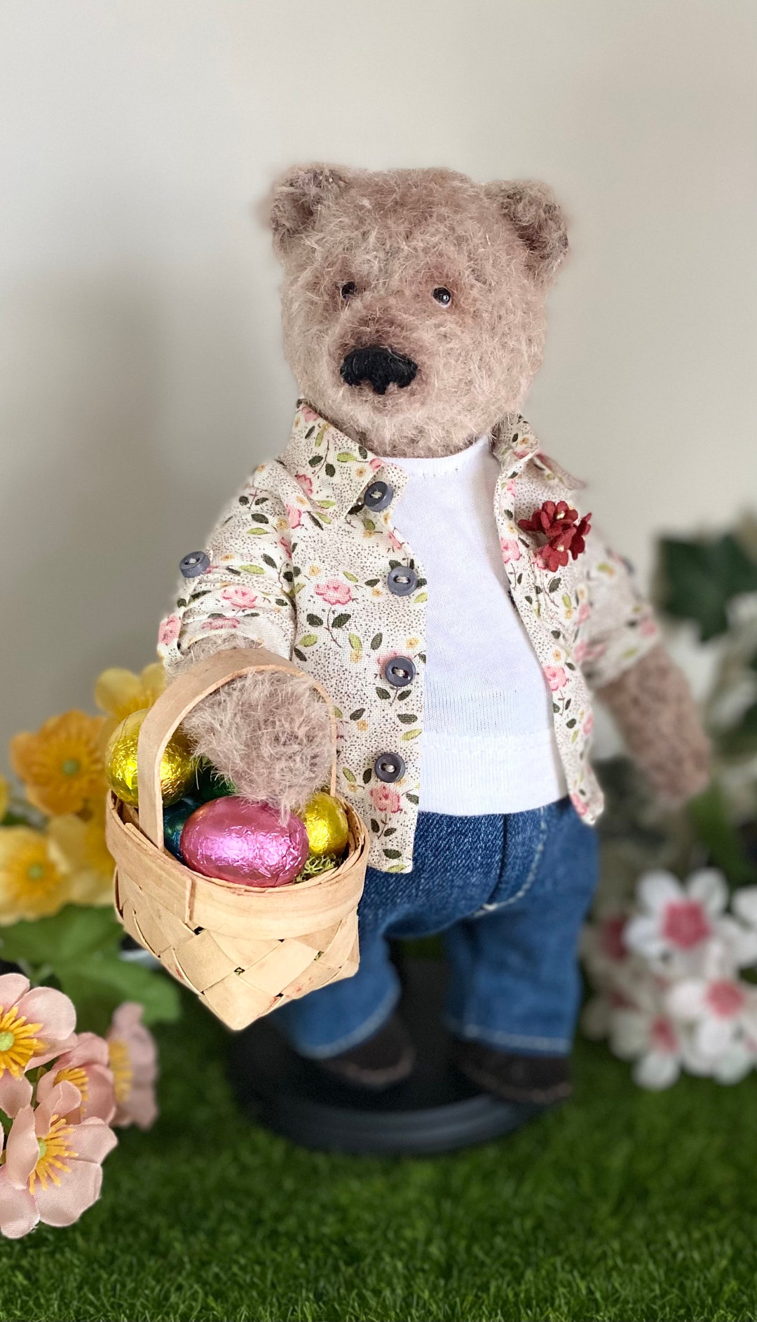 Teddy Bear Oscar the Easter Edition , Handmade, Traditional, Shulte ...