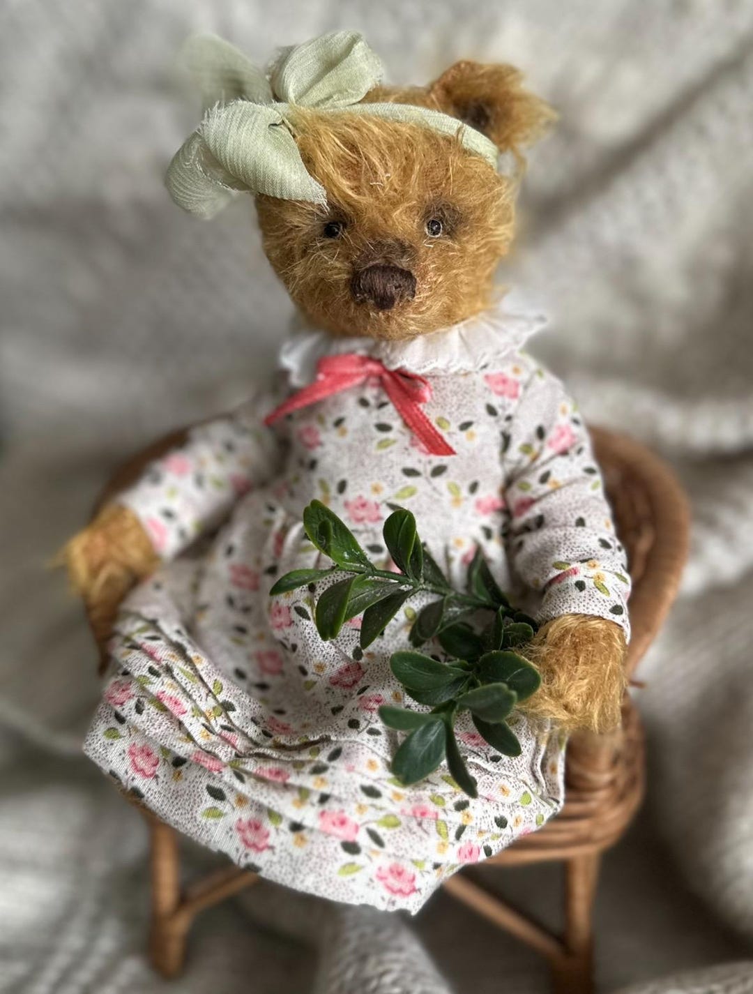Teddy Bear Freya Handmade, Traditional, Helmbold Mohair, Sawdust, 21 Cm ...