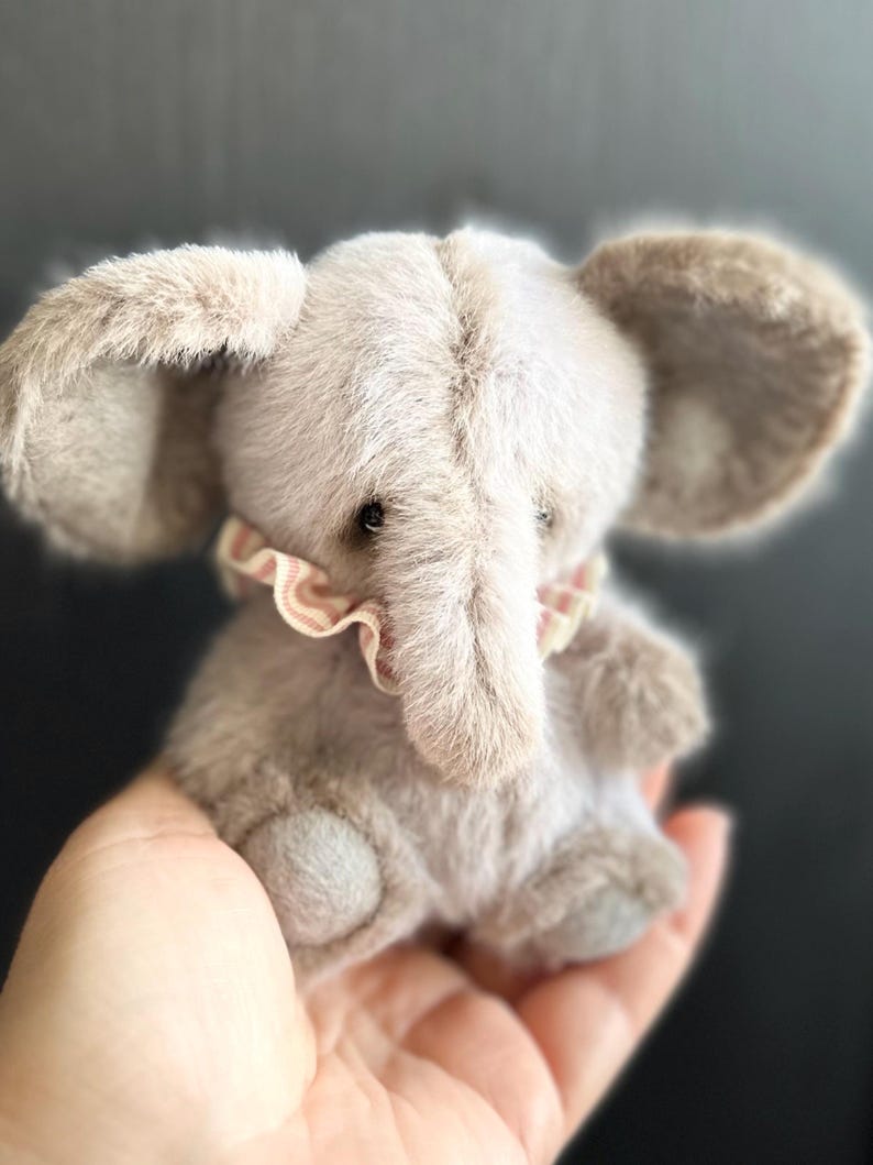 Teddy Elephant Grey 14 Cm Handmade - Etsy