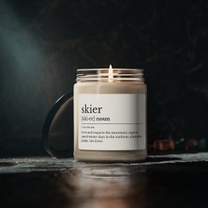 Definition of "skier" Candle | Scented Soy Candle | Gifts for Skiers ...