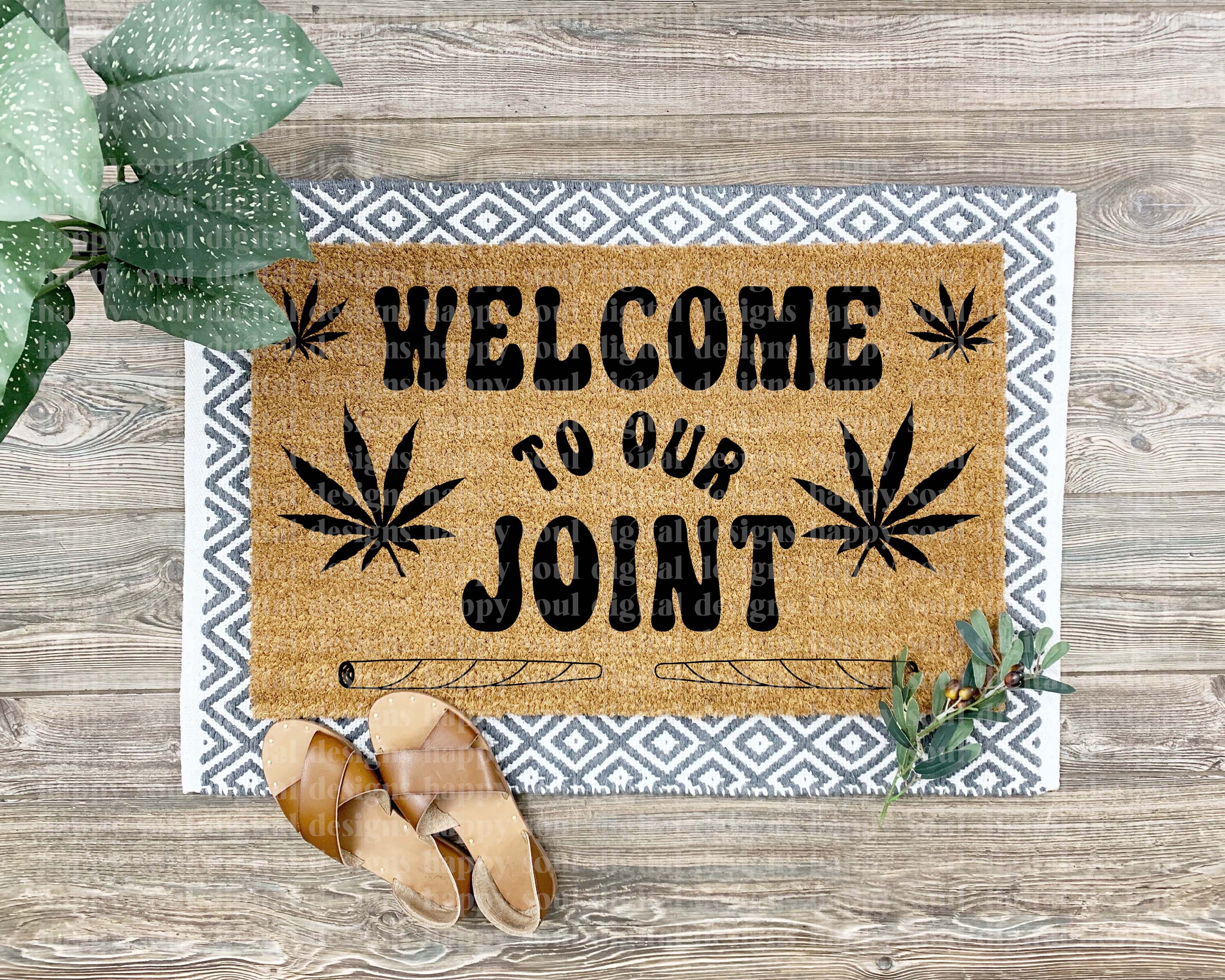 Doormat Svg, Door Mat Svg, Welcome Mat Svg, Doormat Stencil, Hippie ...