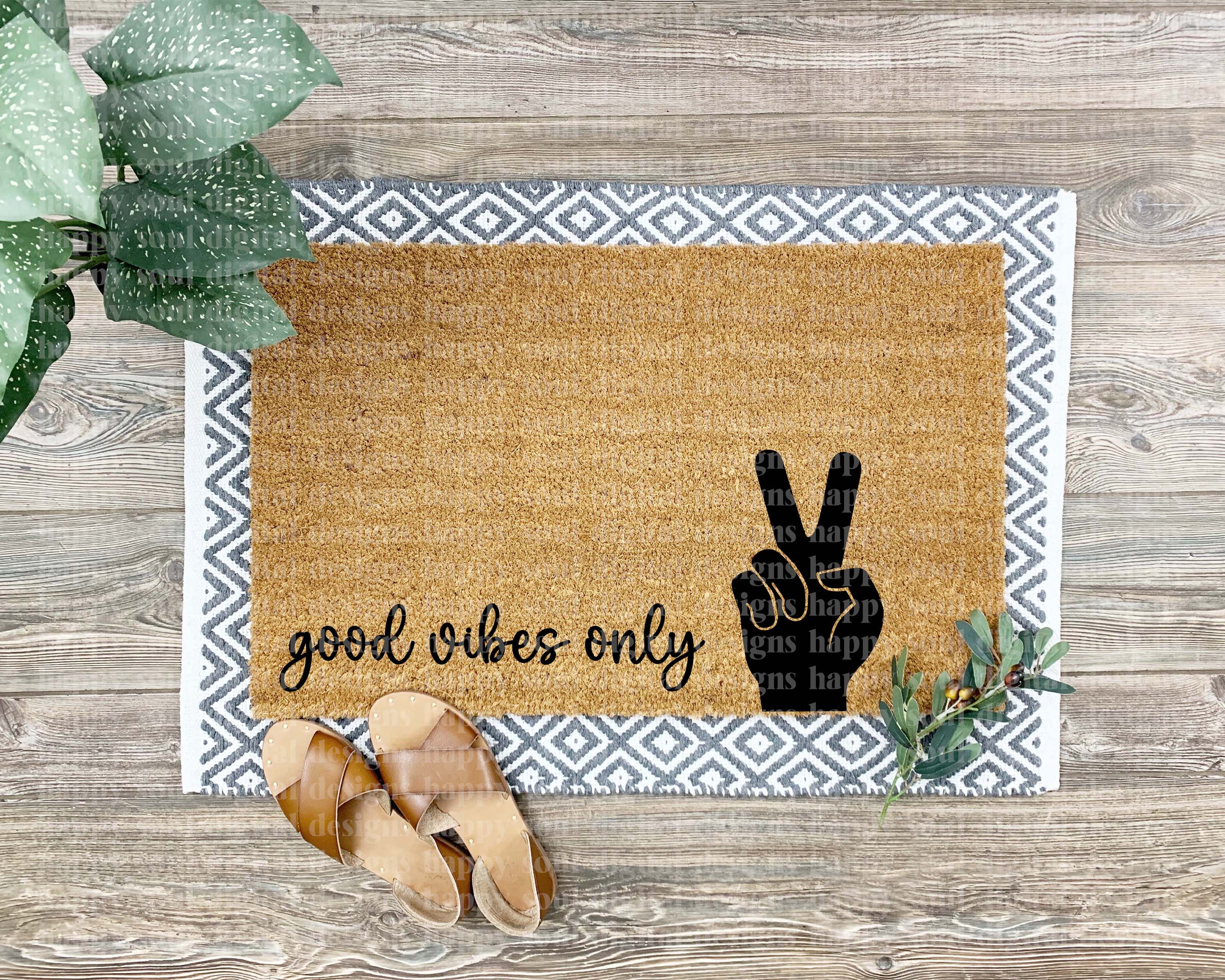 Doormat Svg, Door Mat Svg, Welcome Mat Svg, Doormat Stencil, Hippie ...