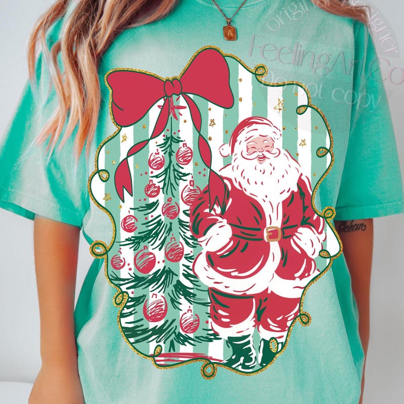 Preppy Santa - Etsy