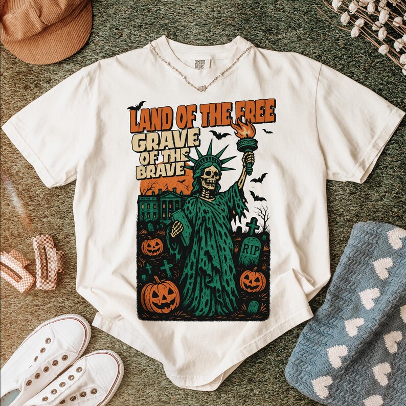 Land of the Free Grave of the Brave PNG, Political Halloween ...