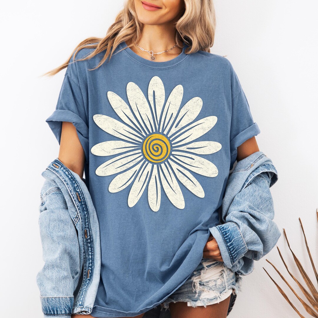 Daisy Shirt Design PNG, Summer Png, Wildflower Png, Flower Shirt Design ...