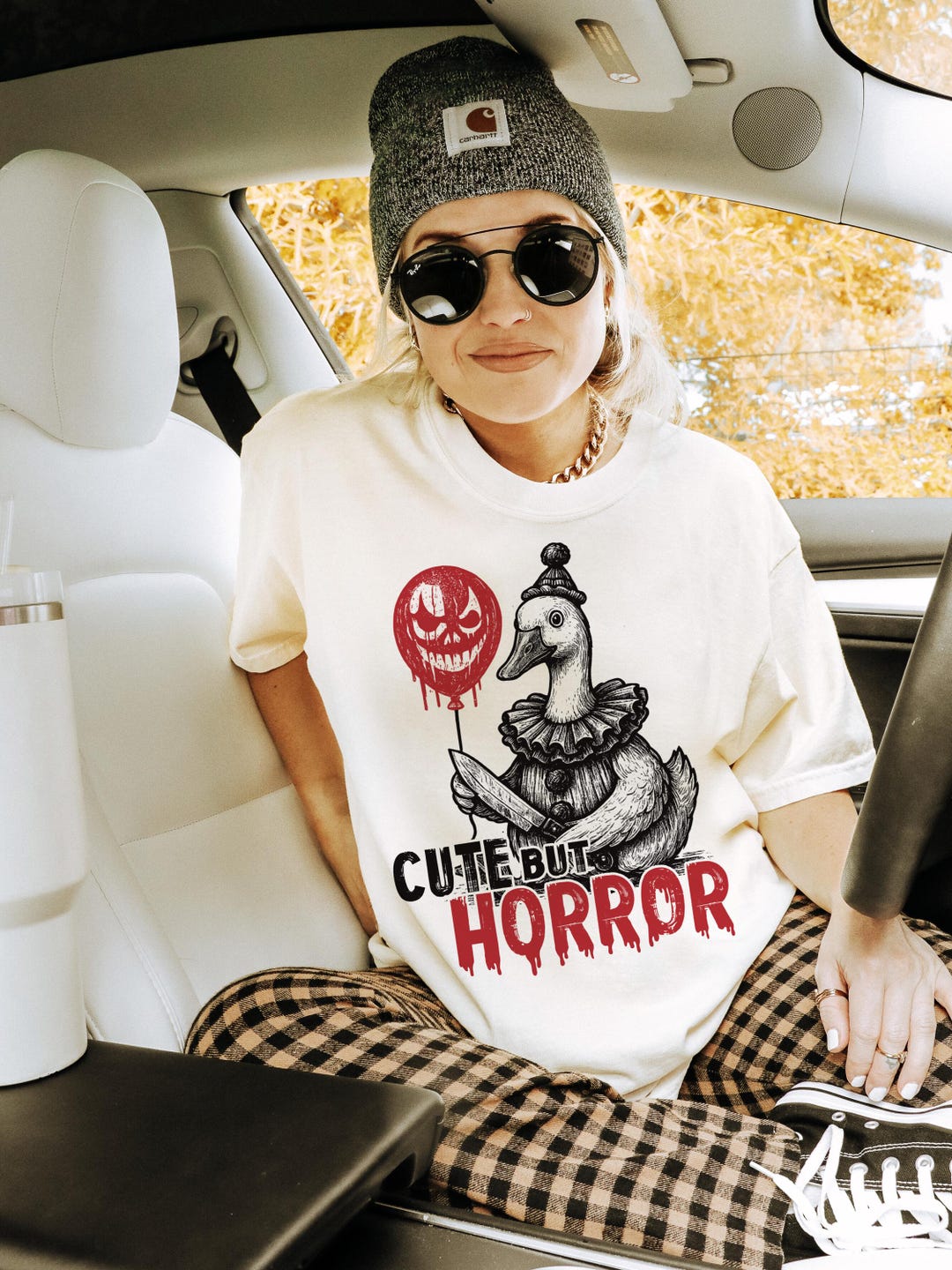 Cute but Horror Goose PNG, Creepy Goose Halloween Sublimation, Funny ...