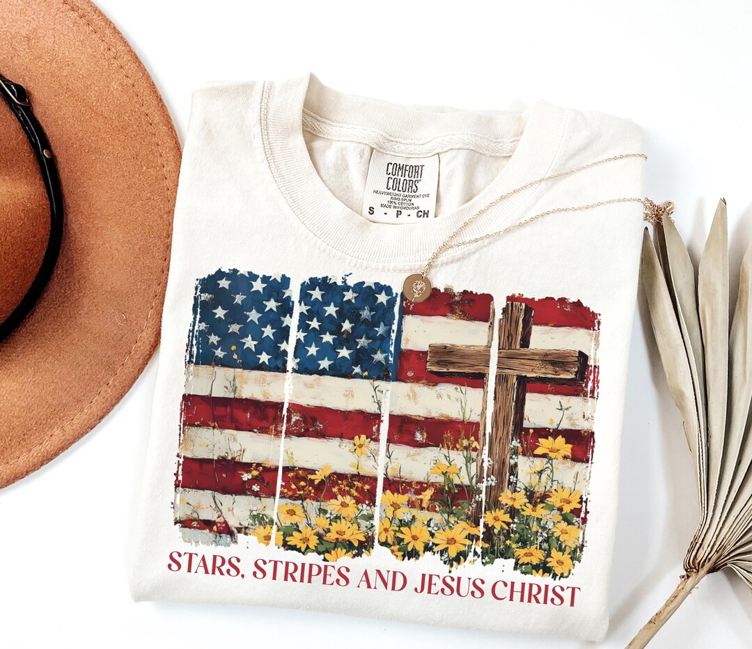 Stars Stripes Jesus Christ Png, Patriotic Cross Sublimation, American ...