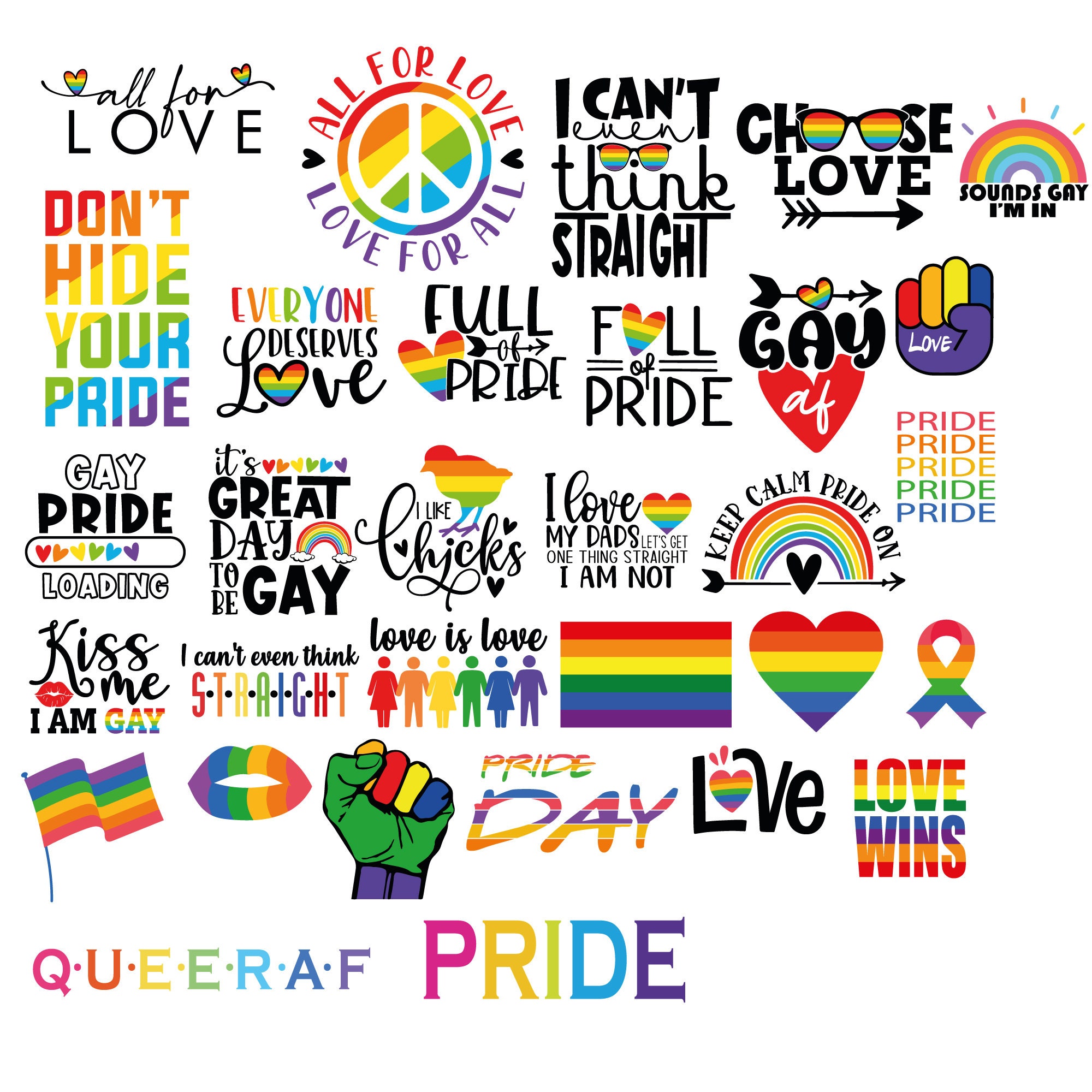 45 LGBT Quotes SVG Bundle Gay Pride SVG Files Lesbian Svg - Etsy Canada