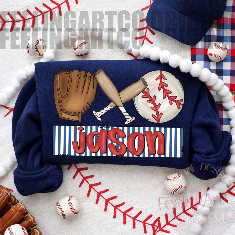 Personalized Baseball Name PNG, Custom Baseball Sublimation Design ...