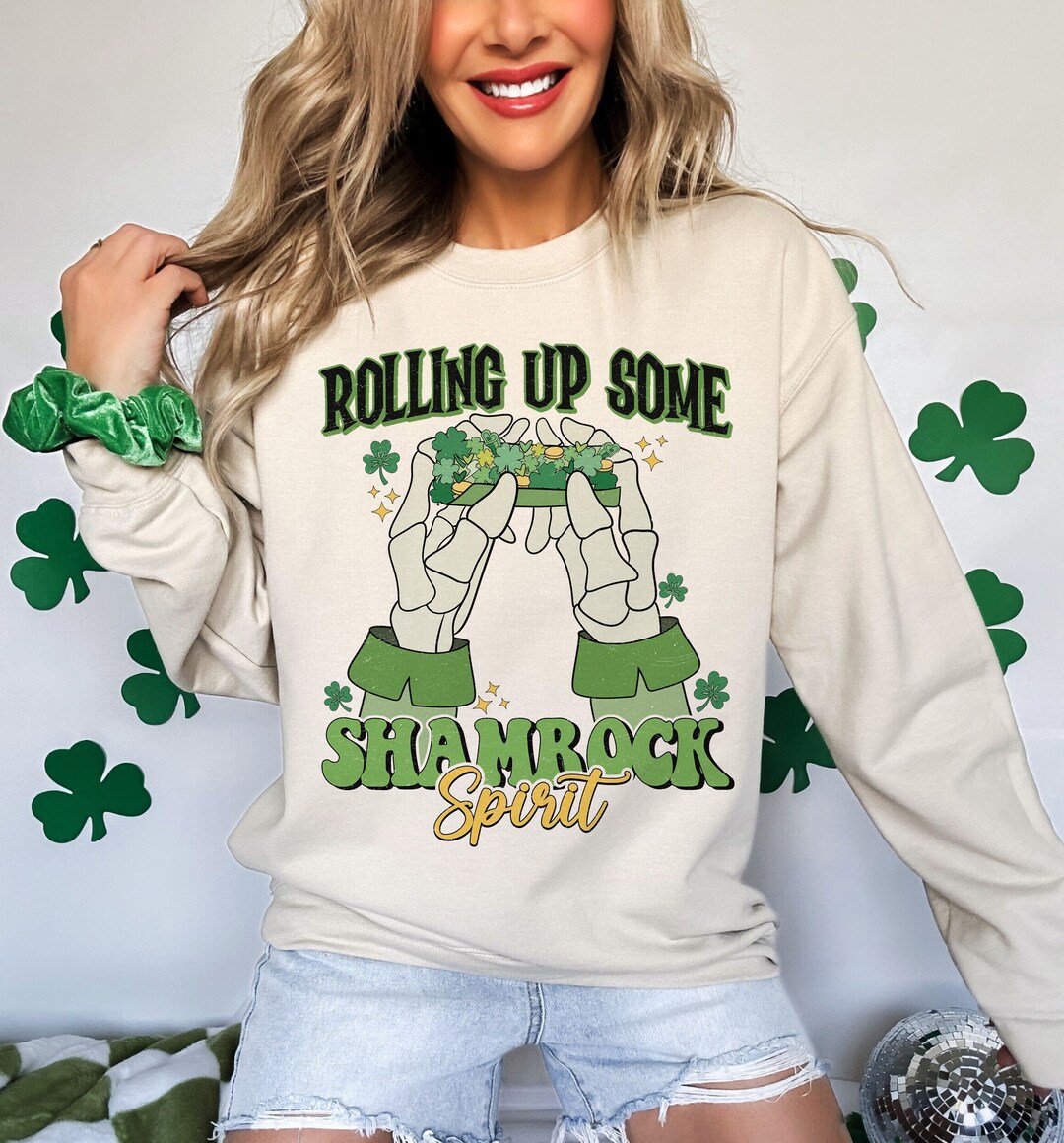 Rolling up Some Shamrock Spirit Png, Funny St Patrick's Sublimation, St ...