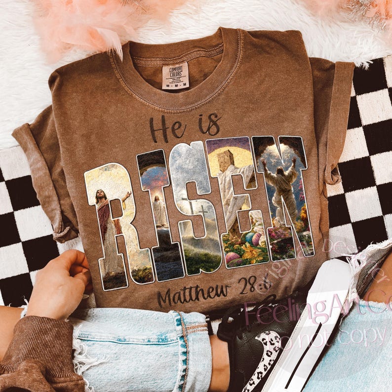 He is Risen Matthew 28:6 Easter PNG, Christian Resurrection Scripture ...