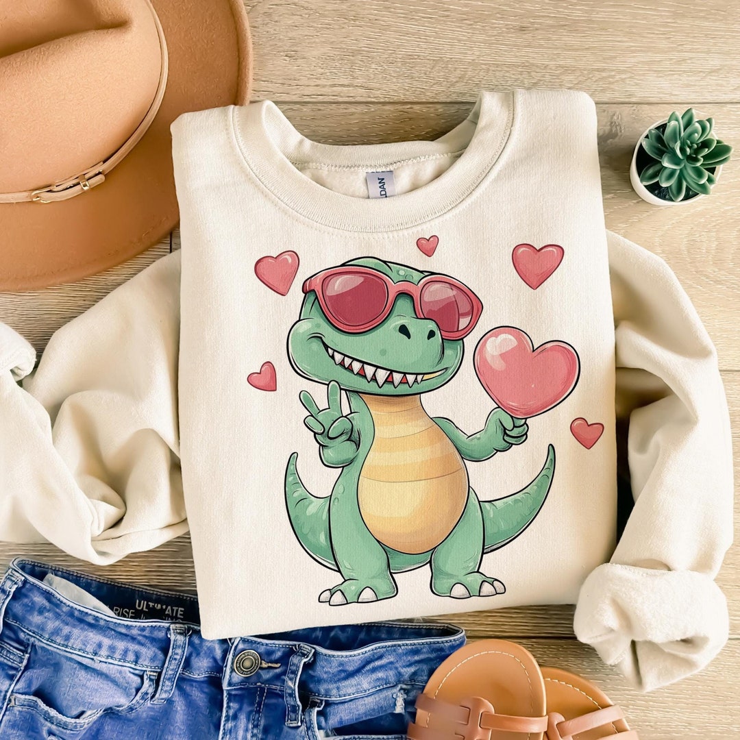 Valentine's Day T-rex Png, Dino Love Png, T-rex Valentine Png ...