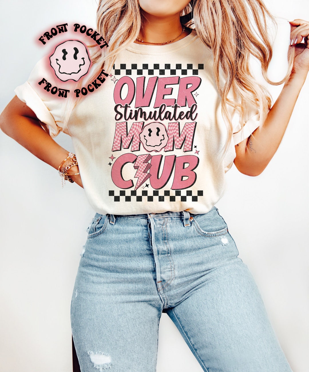Over Stimulated Moms Club Png, Funny Mama Designs, Overstimulated Png ...