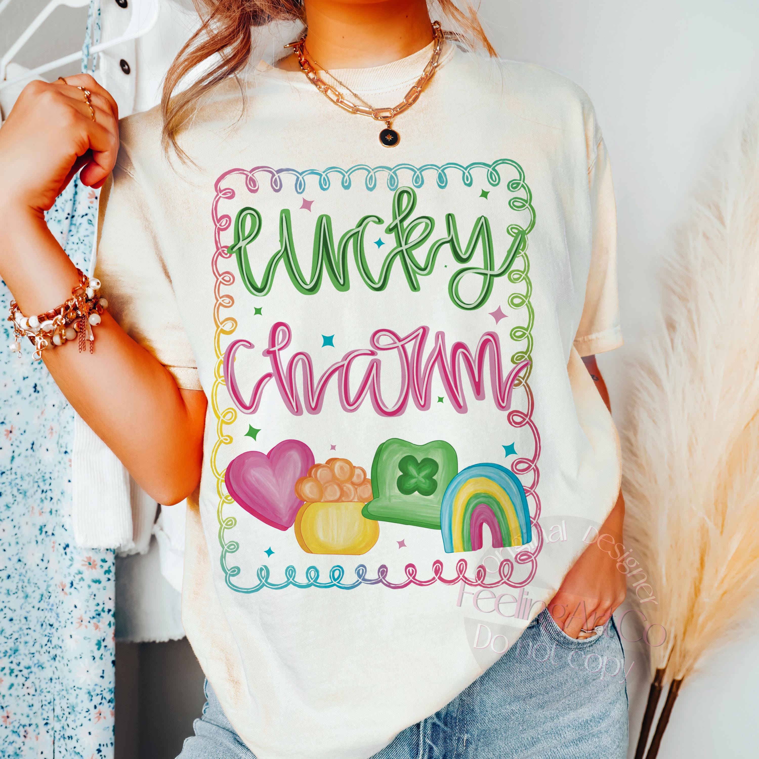 Preppy Lucky Charm PNG, St Patrick Graphic, St Patrick's Day, Irish ...