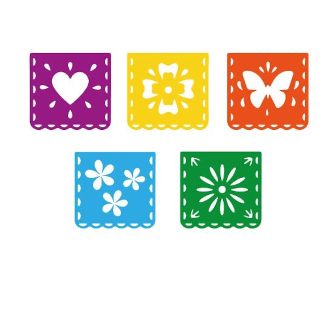 Papel Picado SVG Mexicano México 5 de Mayo Cricut PNG - Etsy España