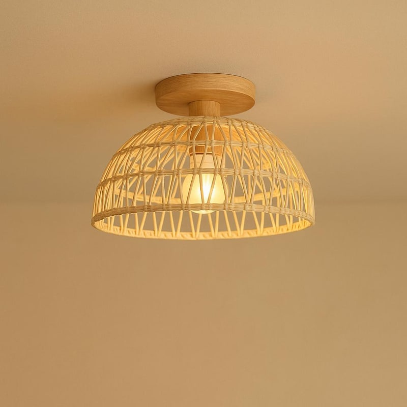 Bamboo Light Fixture - Etsy