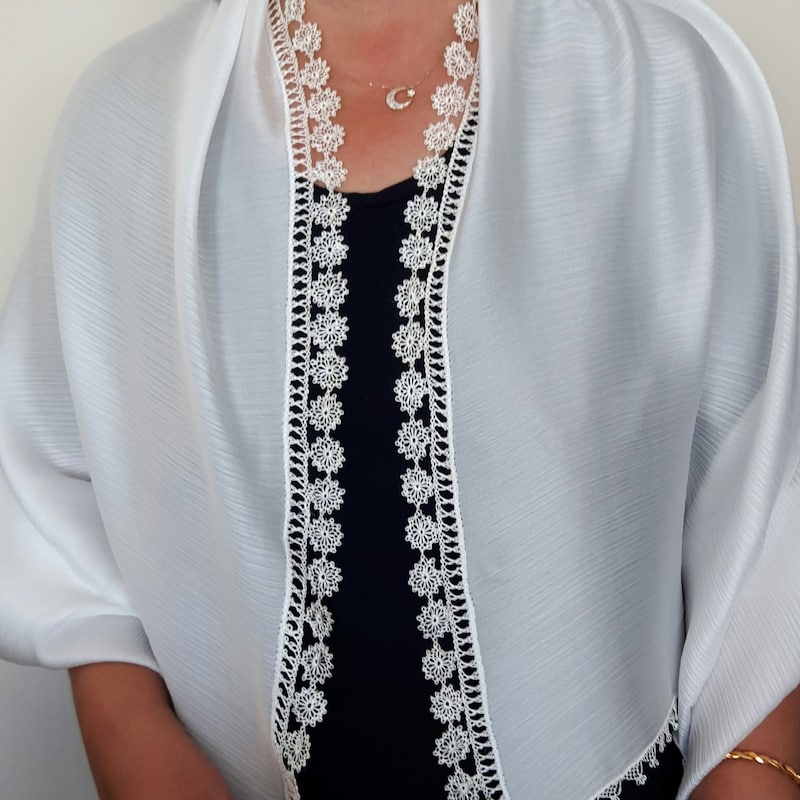 Lace Edge Scarf - Etsy