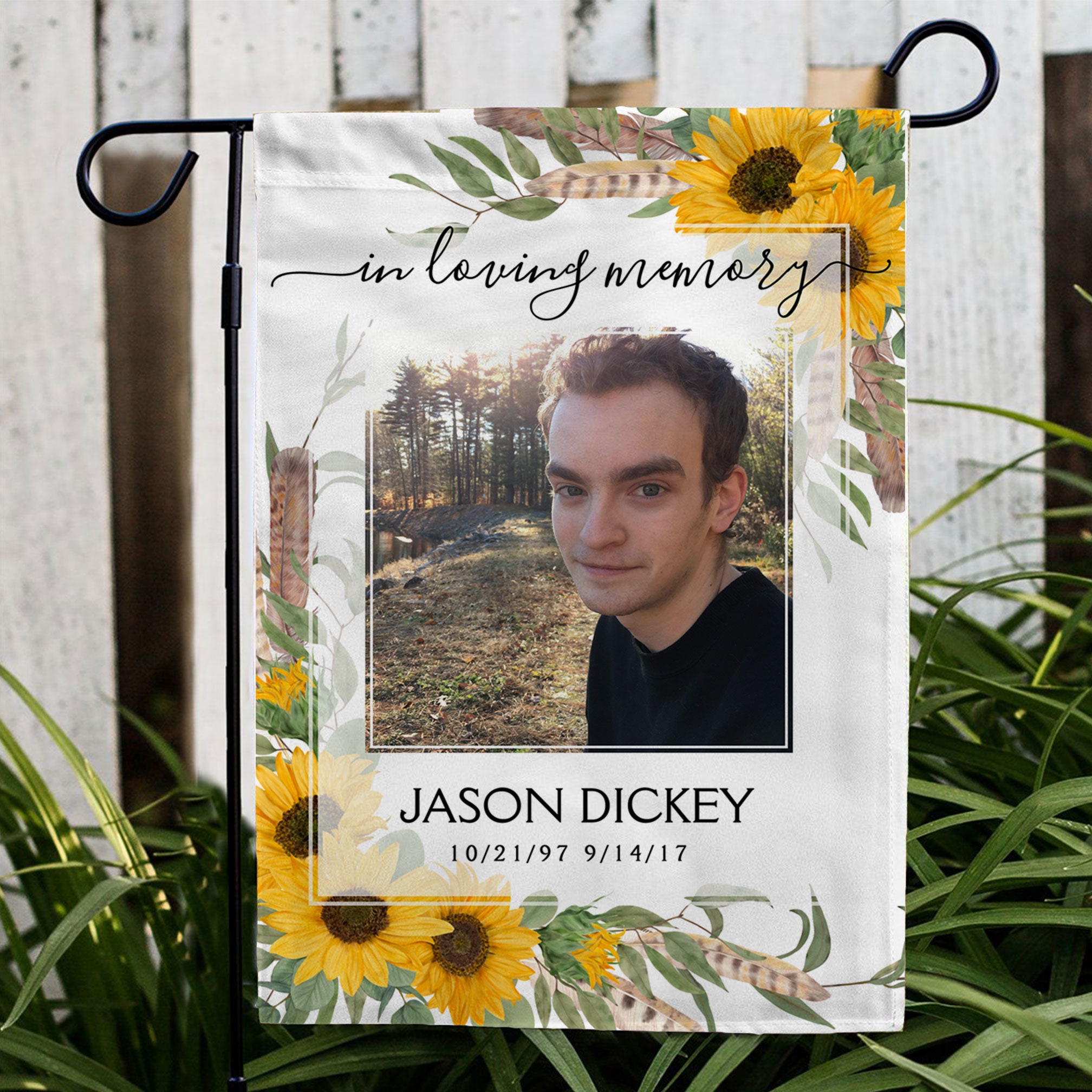 Sunflowers in Loving Memory Custom Flag Personalized Memory - Etsy