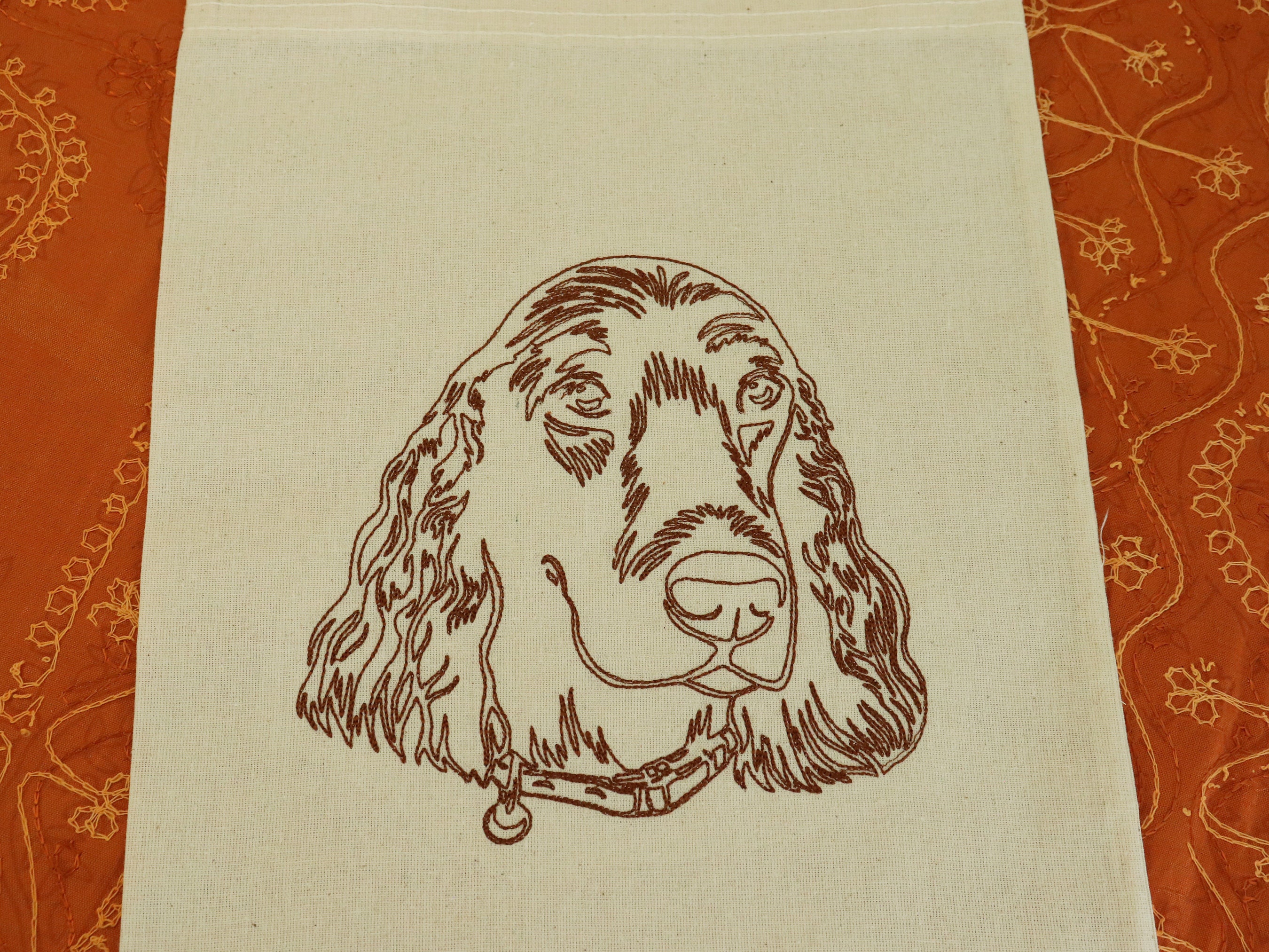Personalized Dog Face Pattern Embroidered Tote Bag Natural - Etsy
