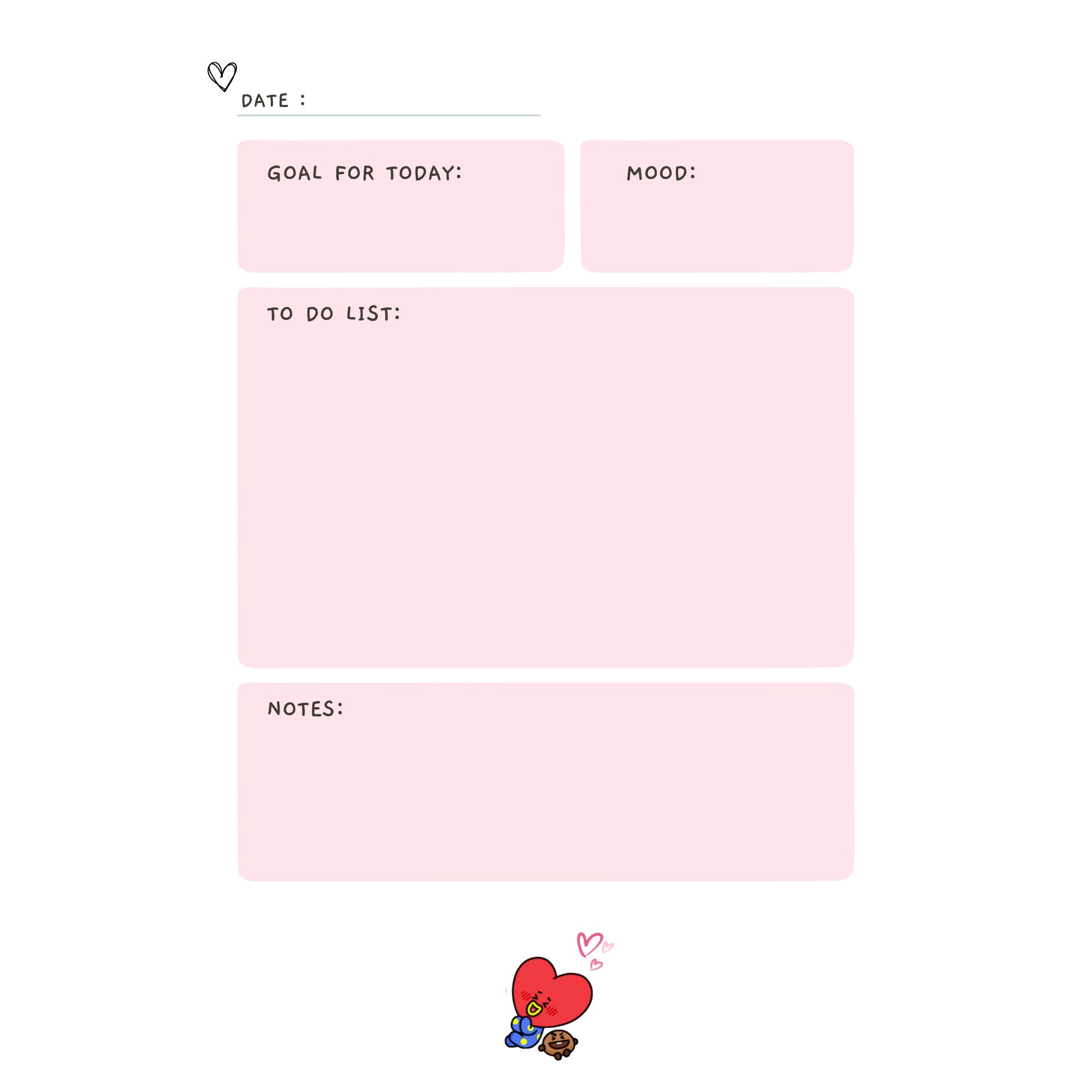 BT21 Tata Journal, Printable, Scrapbooking, BTS, Digital Download ...