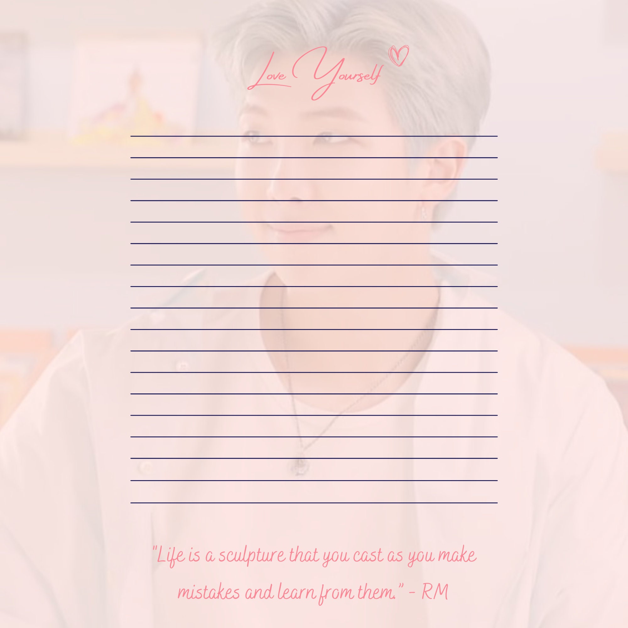 BTS Love Yourself Journal, BTS, Printable, Digital Download, Instant ...