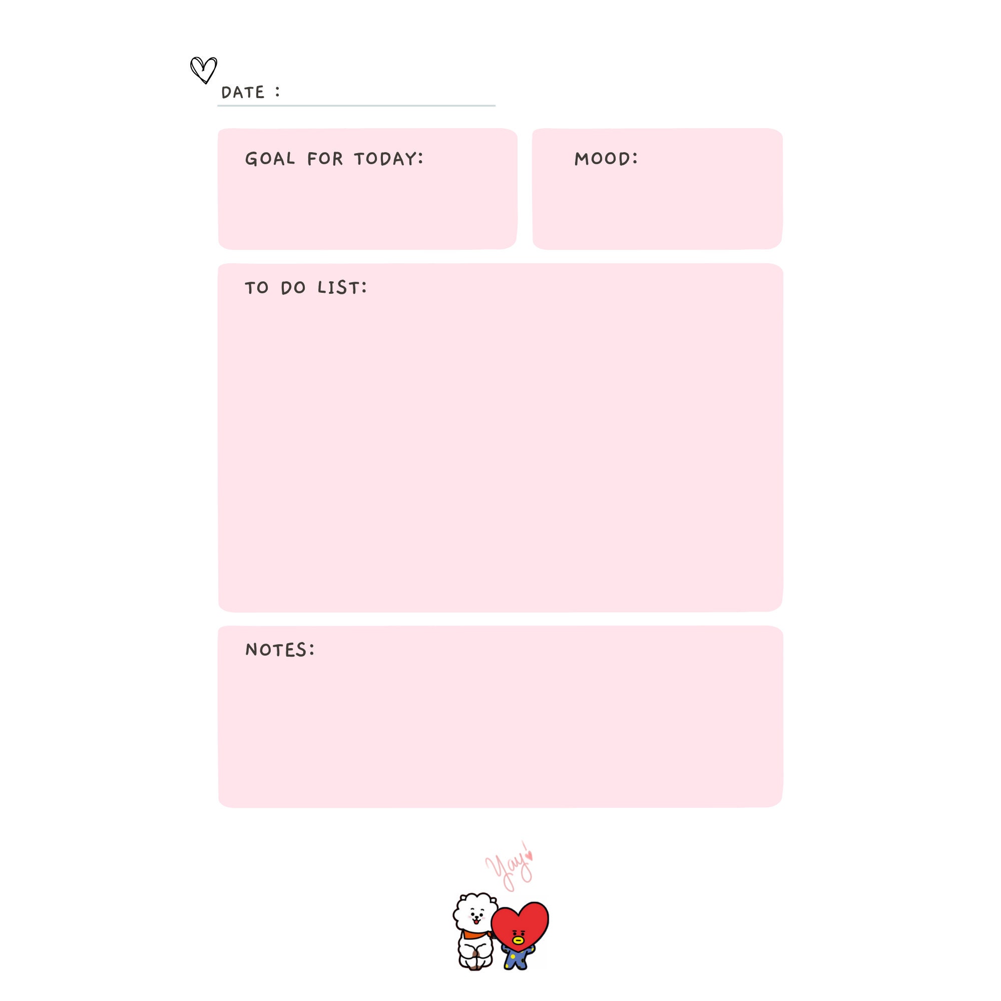 BT21 Tata Journal Printable Scrapbooking BTS Digital - Etsy