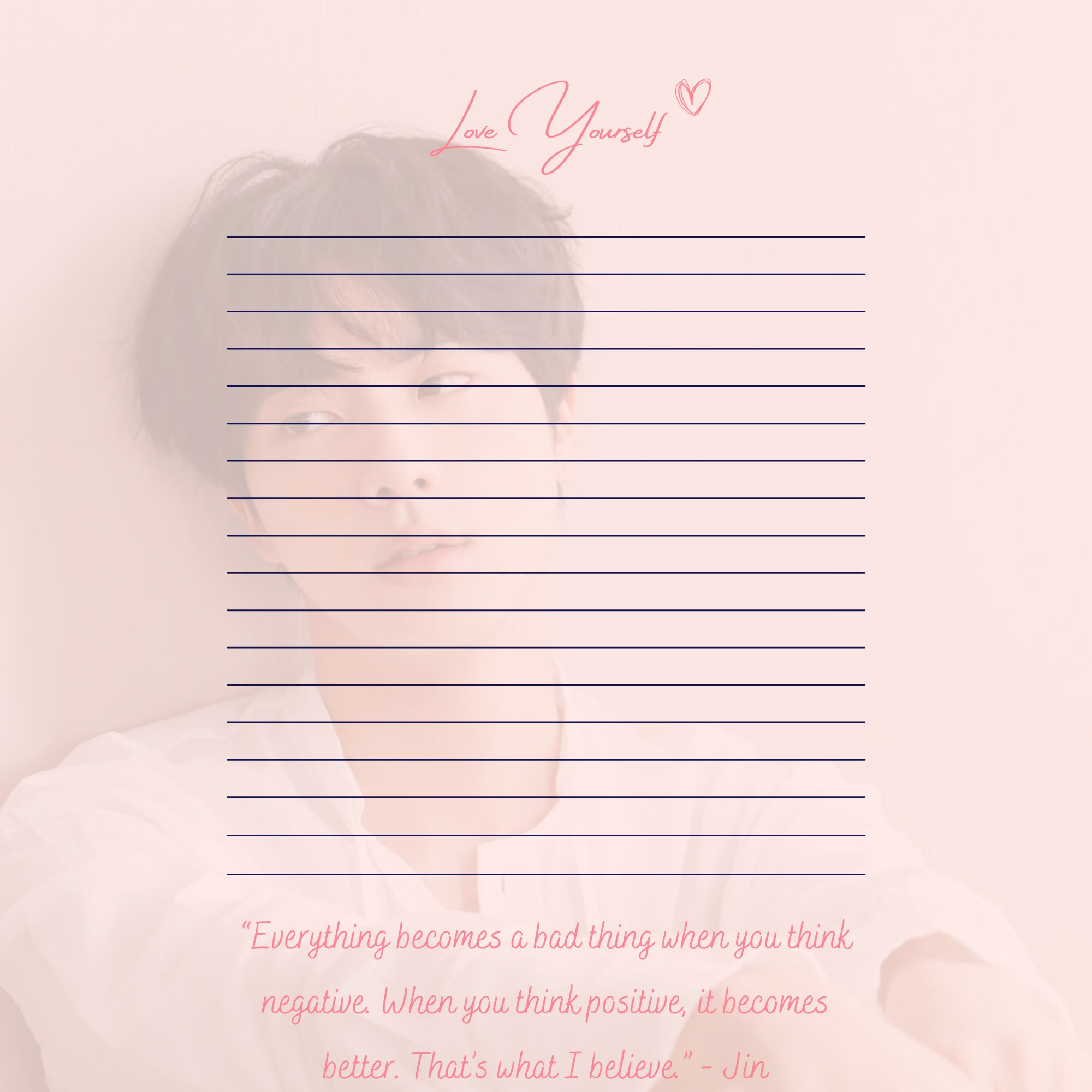 BTS Love Yourself Journal, BTS, Printable, Digital Download, Instant ...