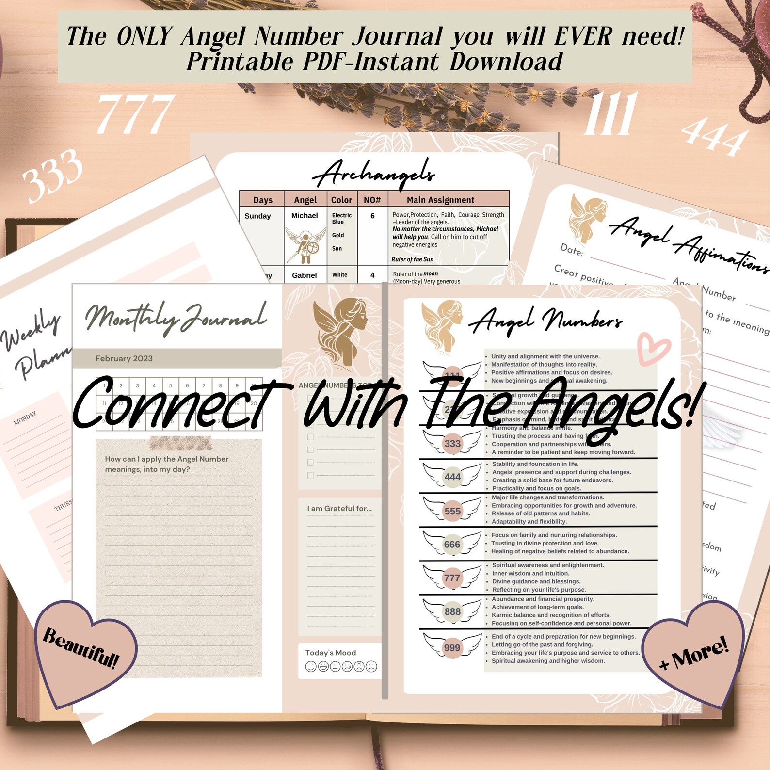 Divine Guidance: Angel Number Journal & Guide - Unlock Blessings Daily ...