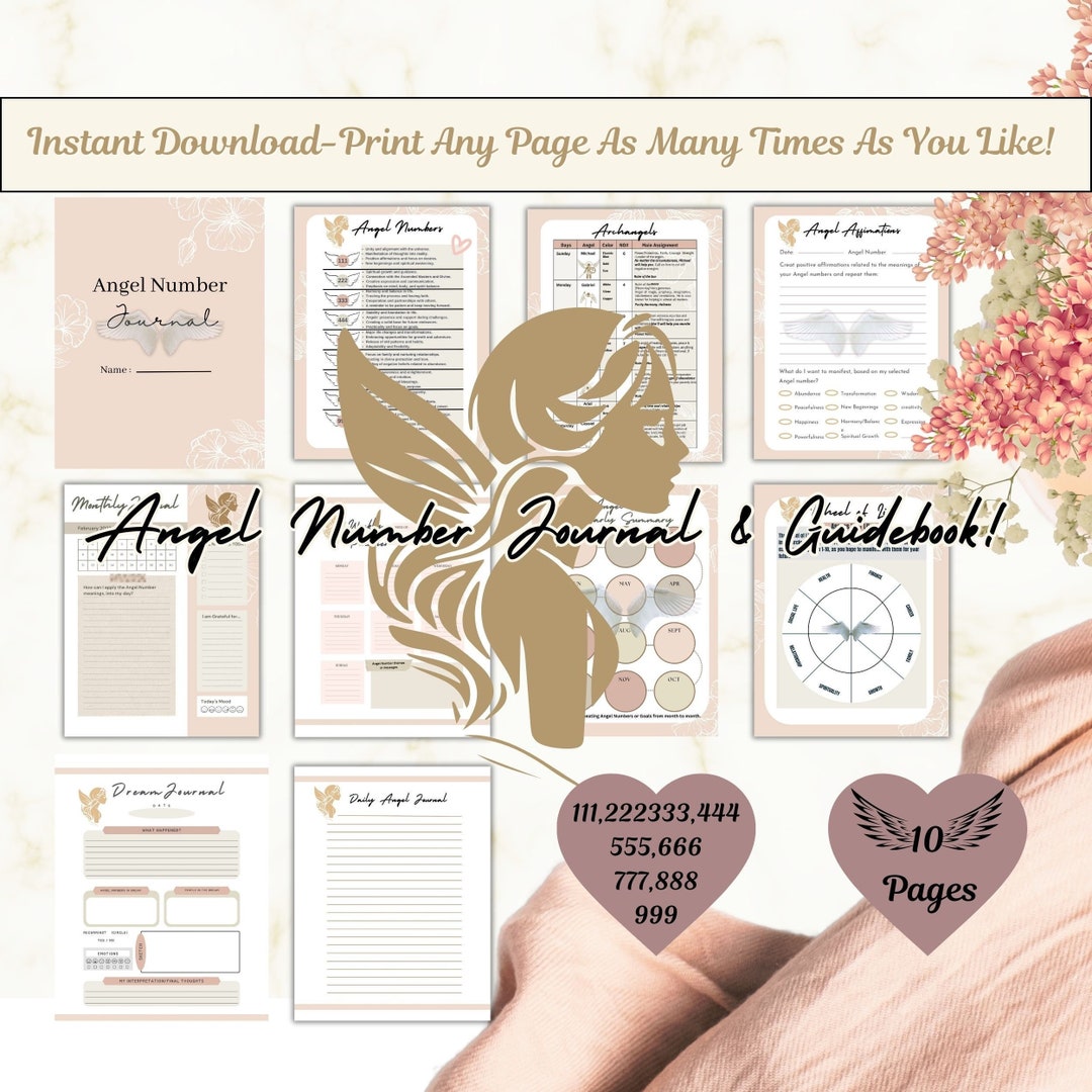 Divine Guidance: Angel Number Journal & Guide - Unlock Blessings Daily ...