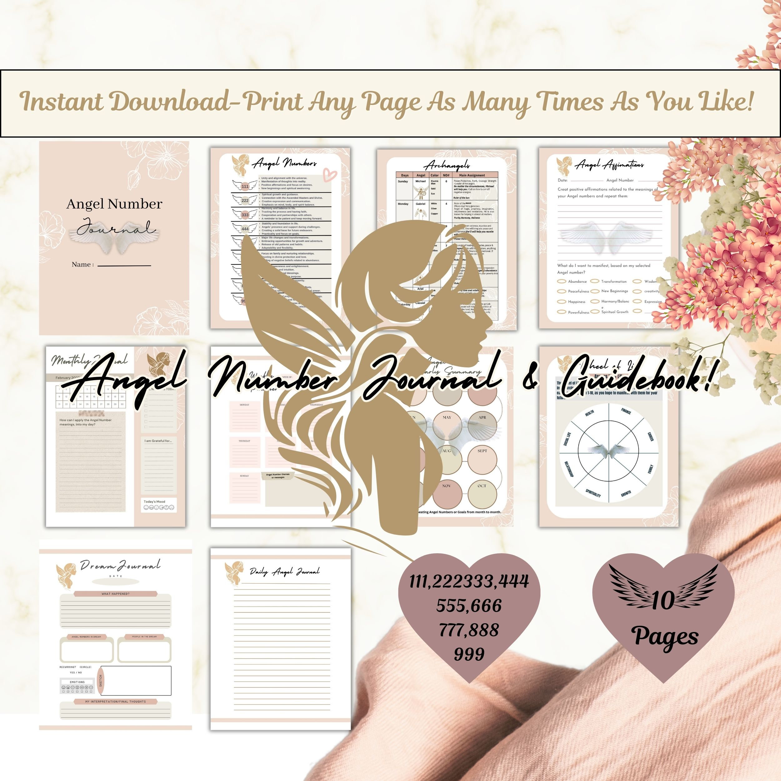 Divine Guidance: Angel Number Journal & Guide - Unlock Blessings Daily ...