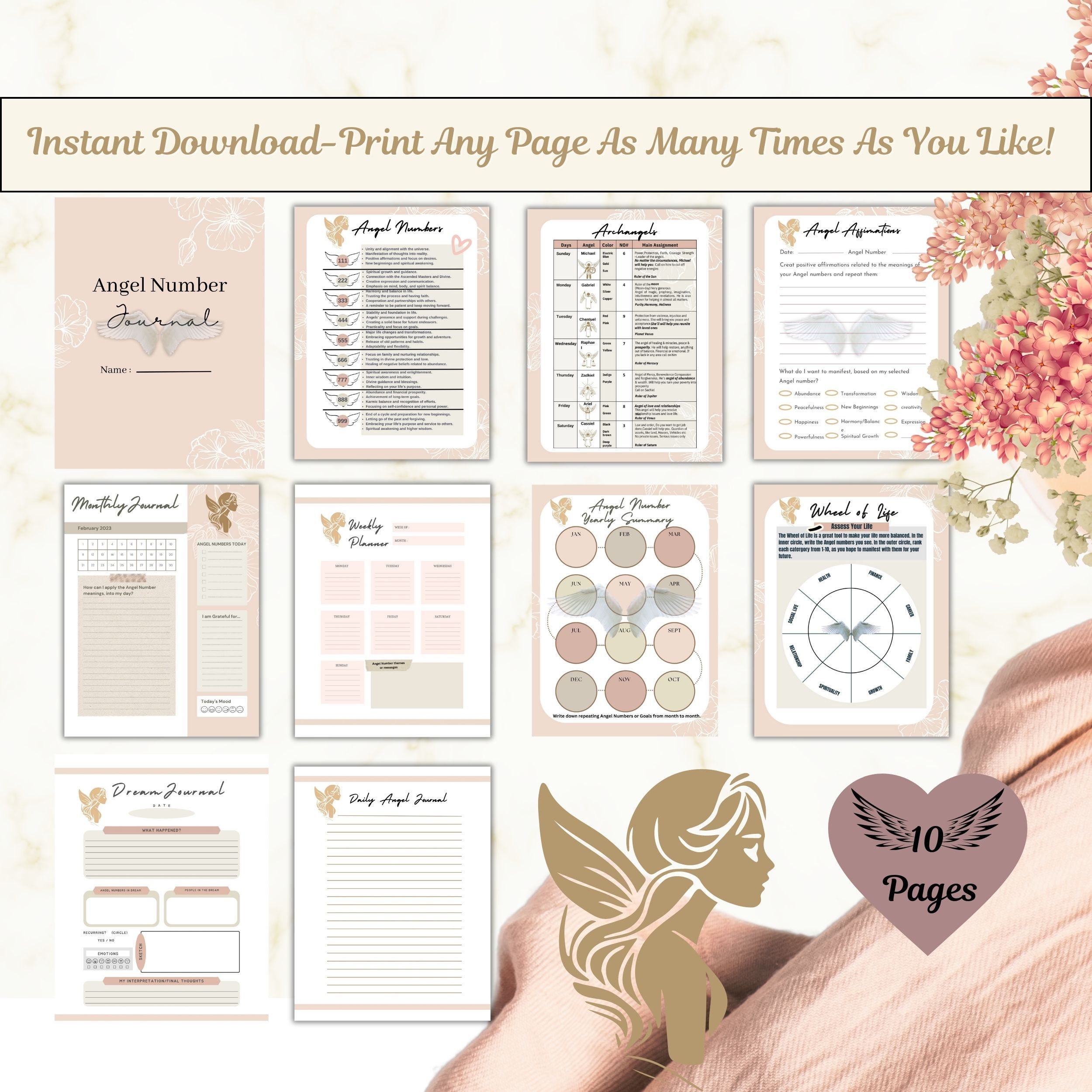 Divine Guidance: Angel Number Journal & Guide - Unlock Blessings Daily ...