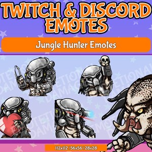 Predator Jungle Hunter Emote Pack for Twitch, Discord, & Youtube Alien ...
