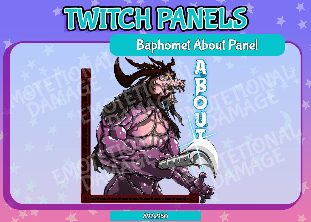Dungeons and Dragons Demon Lord Baphomet About Me Panel Slick Color ...