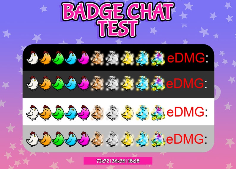 10 Chicken Sub Badges for Twitch Bit Badges Twitch Sub Badges Stream ...
