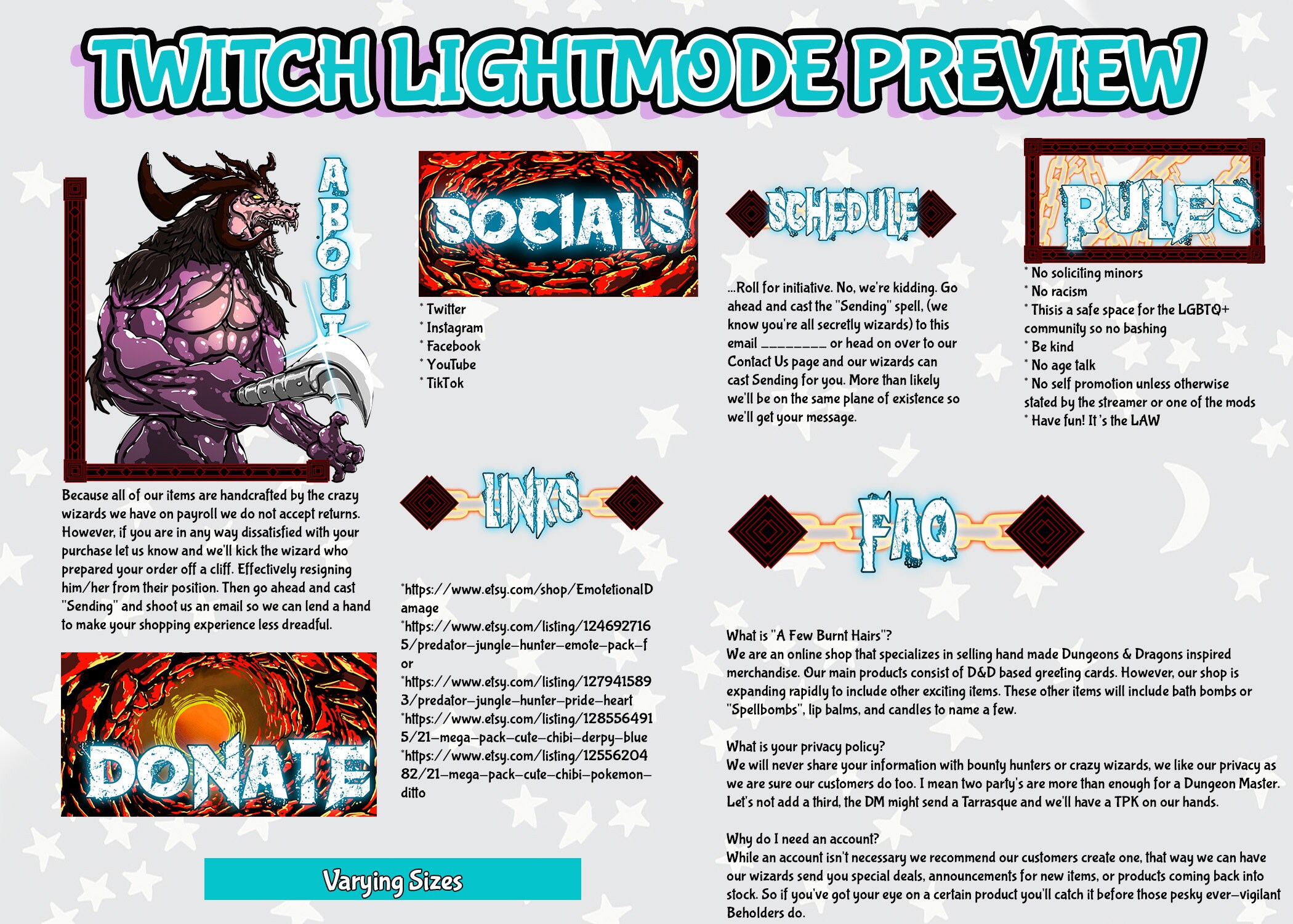 Dungeons and Dragons Demon Lord Baphomet About Me Panel Slick Color ...